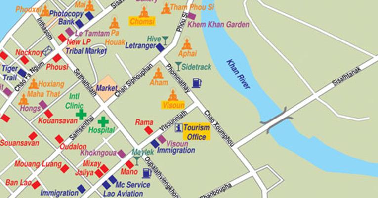 Maps of Luang Prabang and surrounding, all maps downloadable